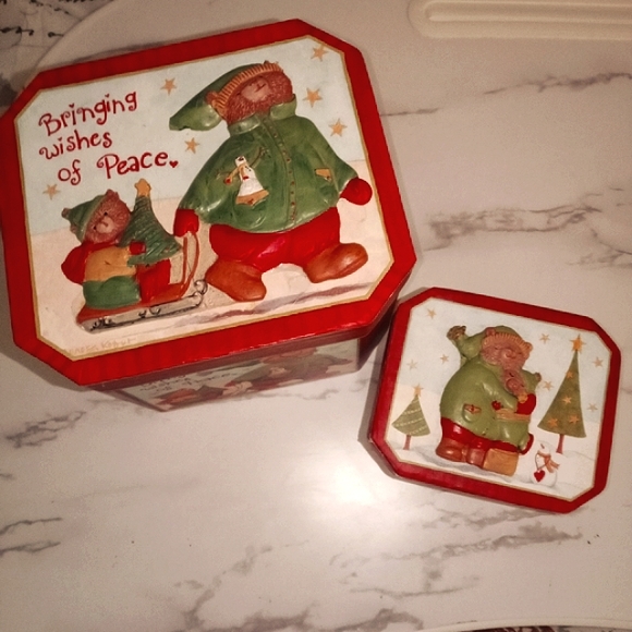 Lindy Bowman Company | Holiday | 2 Pc Christmas Bears Collectible ...